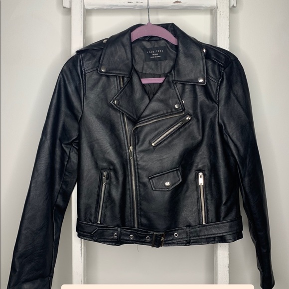 Love Tree | Jackets & Coats | Love Tree Faux Leather Jacket | Poshmark